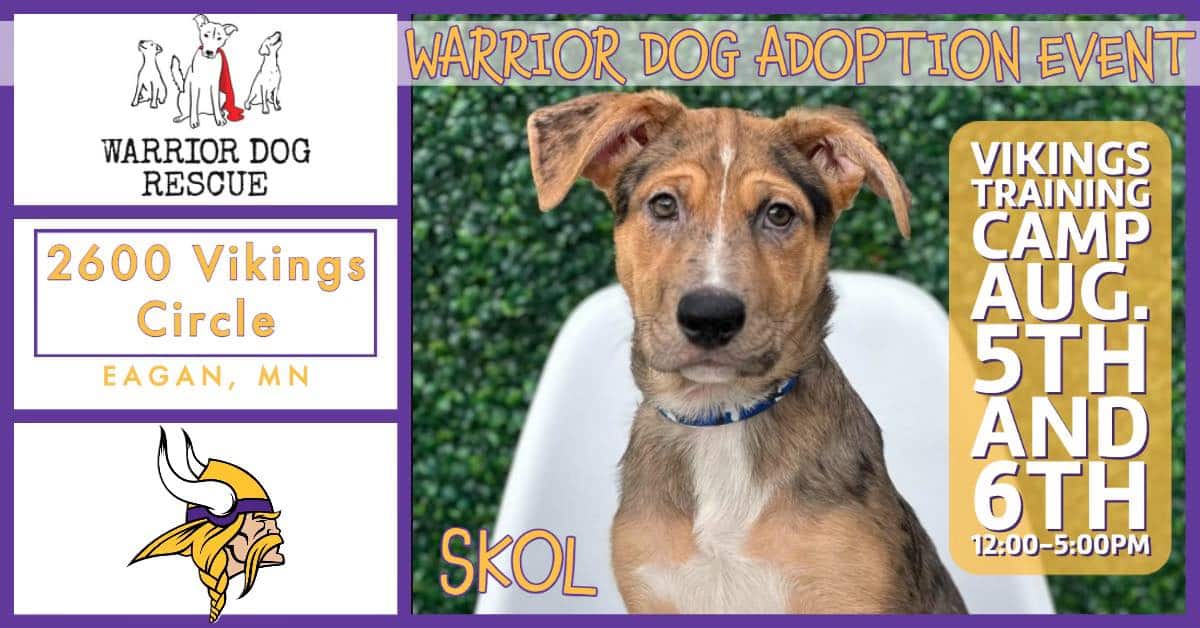 VIKINGS TRAINING CAMP ADOPTION EVENT! - Warrior Dog Rescue